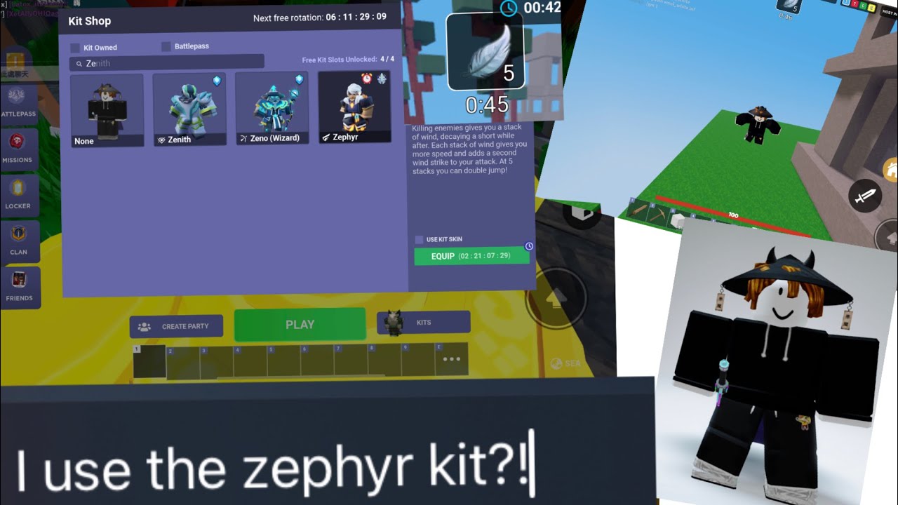 I use the zephyr kit! ( I rent it btw ) #robloxbedwars - YouTube