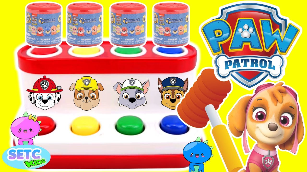 Learn Colors with Paw Patrol Super Pups Pop Up Toy Mashems Count with ...