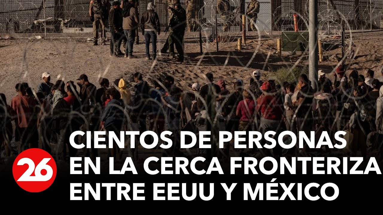 Cientos de personas en la cerca fronteriza entre Estados Unidos y ...