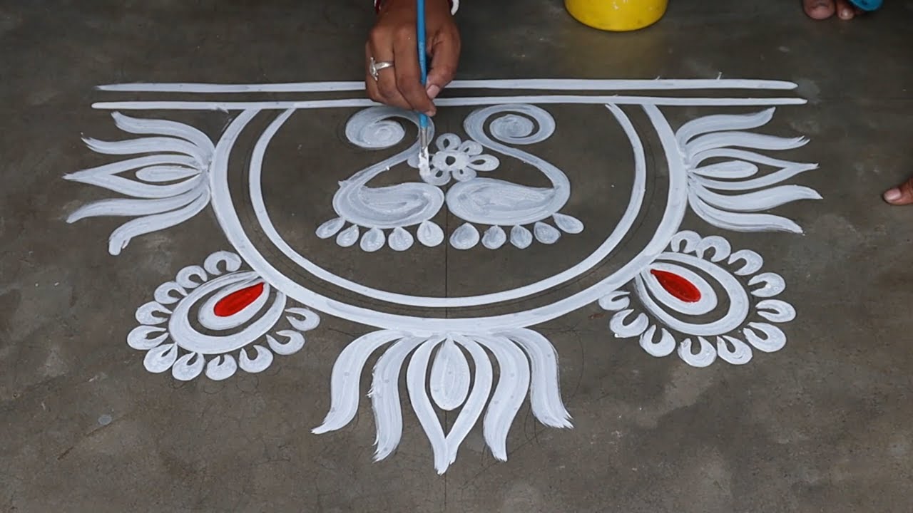 laxmi puja alpona design Alpona Design For Beginner /easy laxmi pa ...