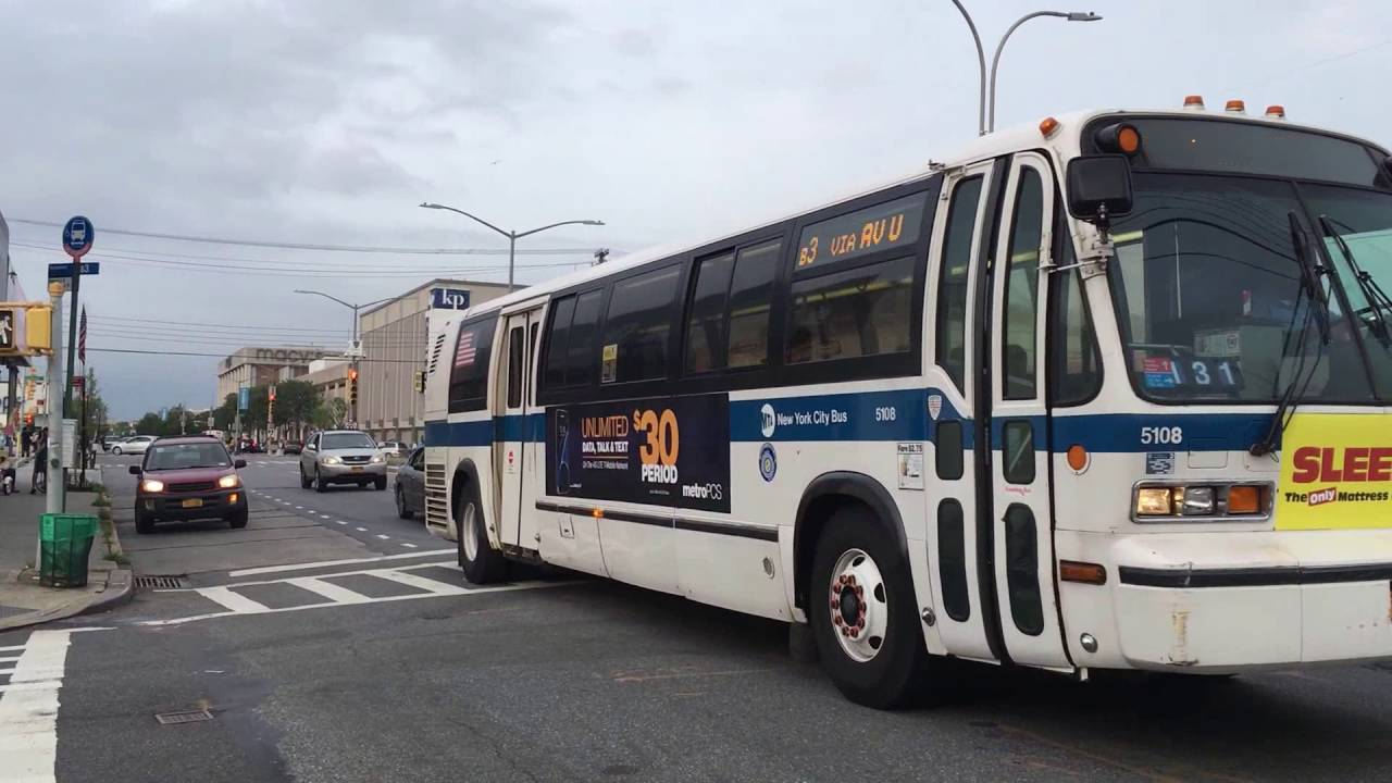 MTA New York City Bus 1999 NovaBUS T80206 "RTS-06" 5108 on the B3 - YouTube