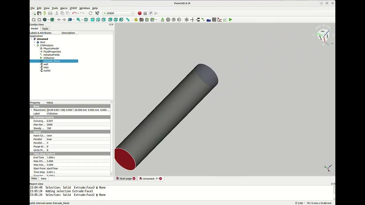 OpenFOAM calculation procedure using Freecad + cfdof - YouTube