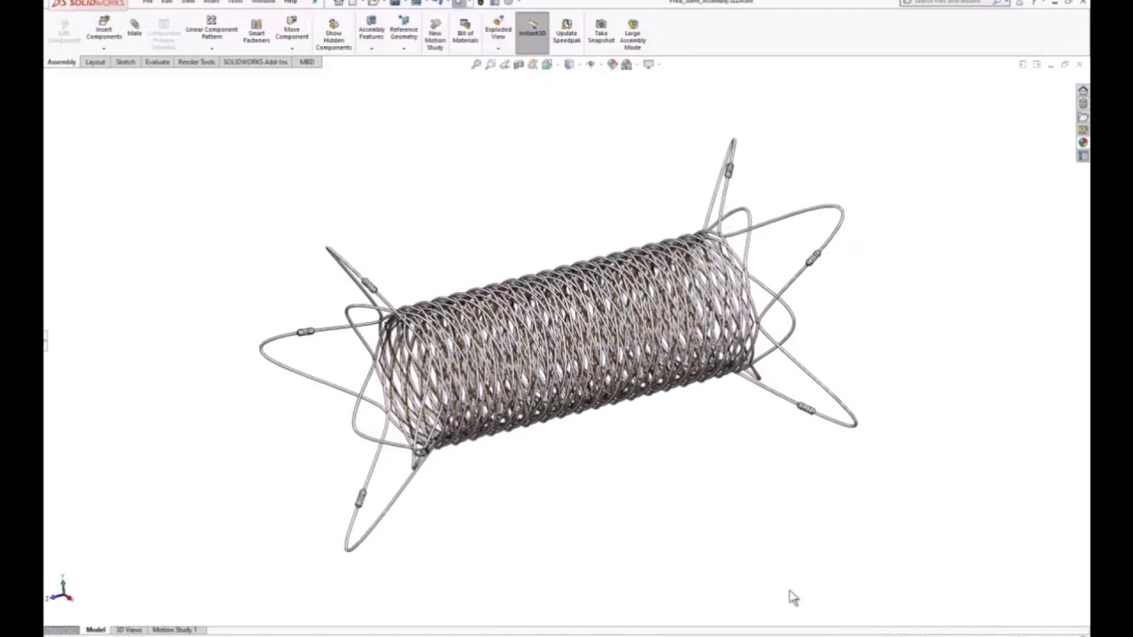 Braided Stents - SOLIDWORKS - YouTube