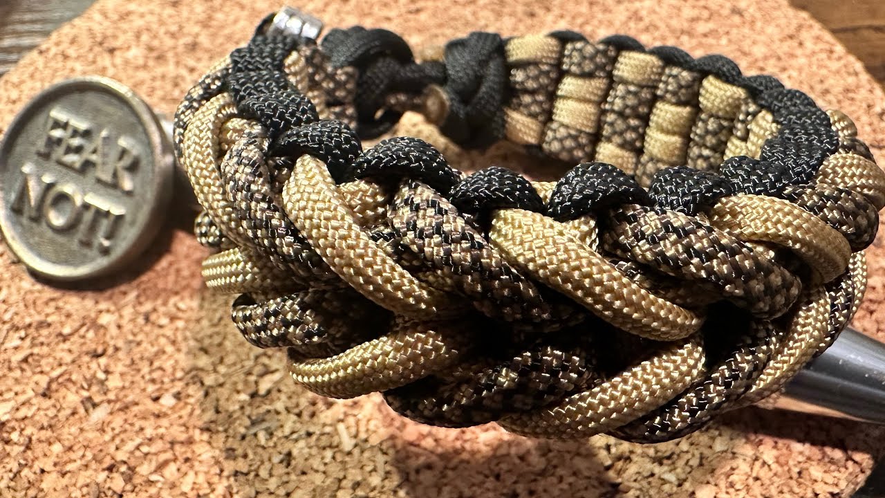 Paracord Symmetry Bar Sinnet Bracelet - YouTube