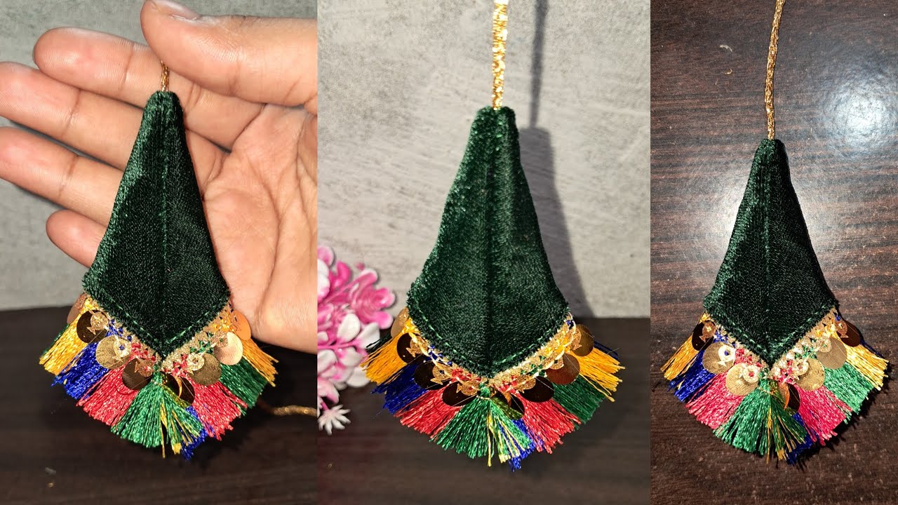 Unique and Very Beautiful Latkan Making at Home / Kapde se Latkan ...