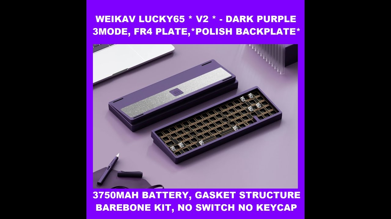 LUCKY65 V2 PURPLE KEYBOARD KIT INTRO - YouTube