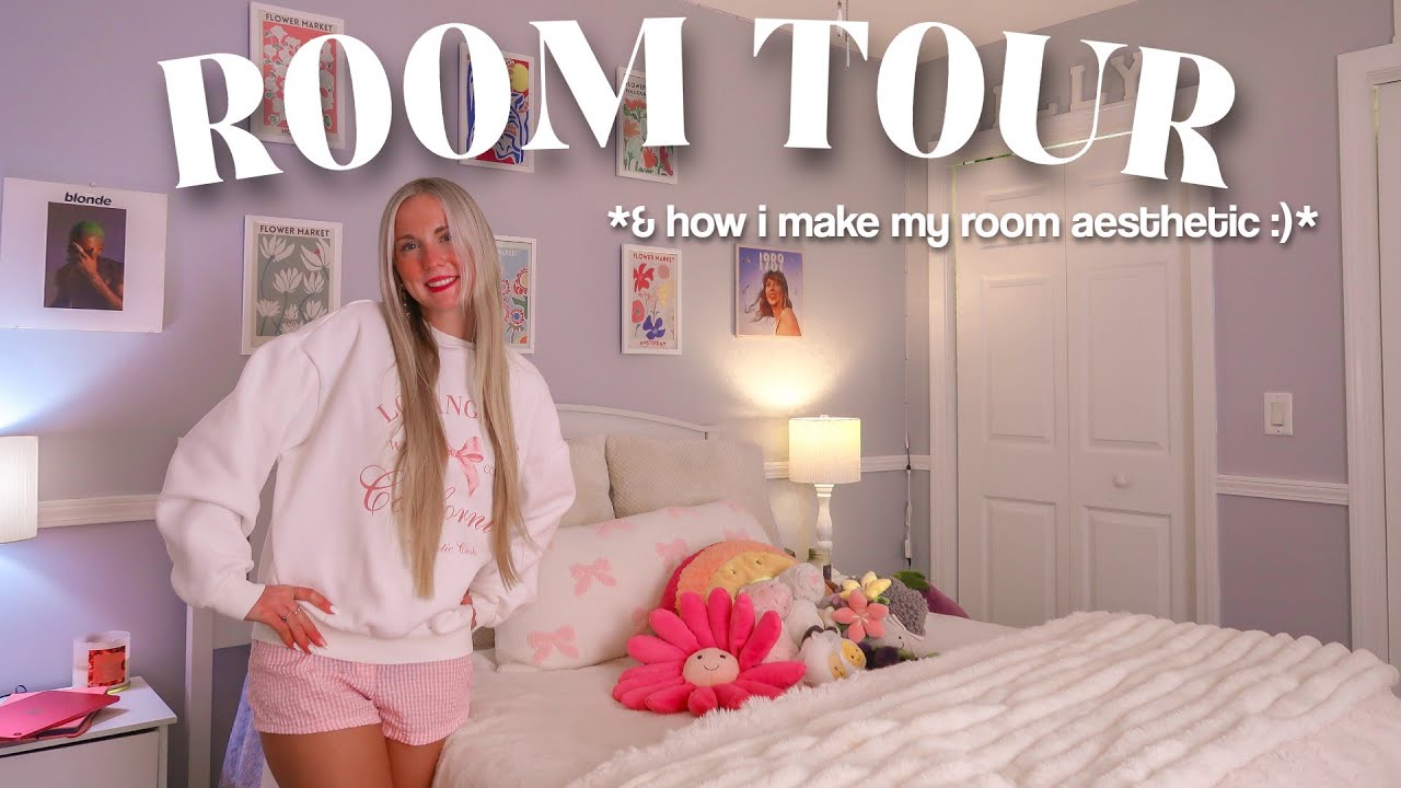 MY FULL ROOM TOUR *how I make my room aesthetic* - YouTube