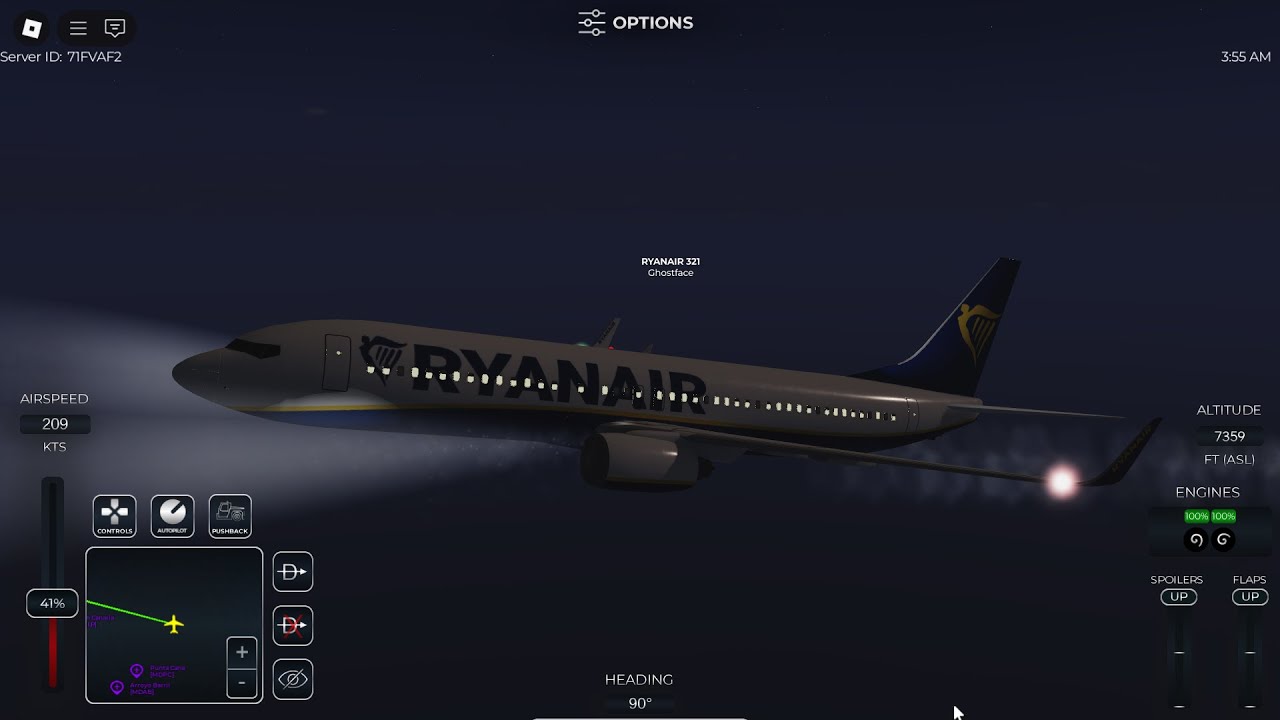 Project Flight Roblox (RYANAIR flight) (Punta Cana- Gatwick) - YouTube