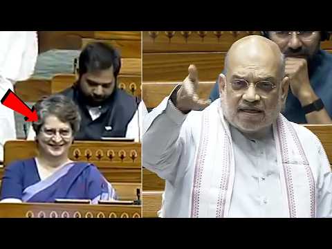 Priyanka Gandhi Funny Reaction To Amit Shah Aggressive Speech in Lok Sabha | BJP vs Congress