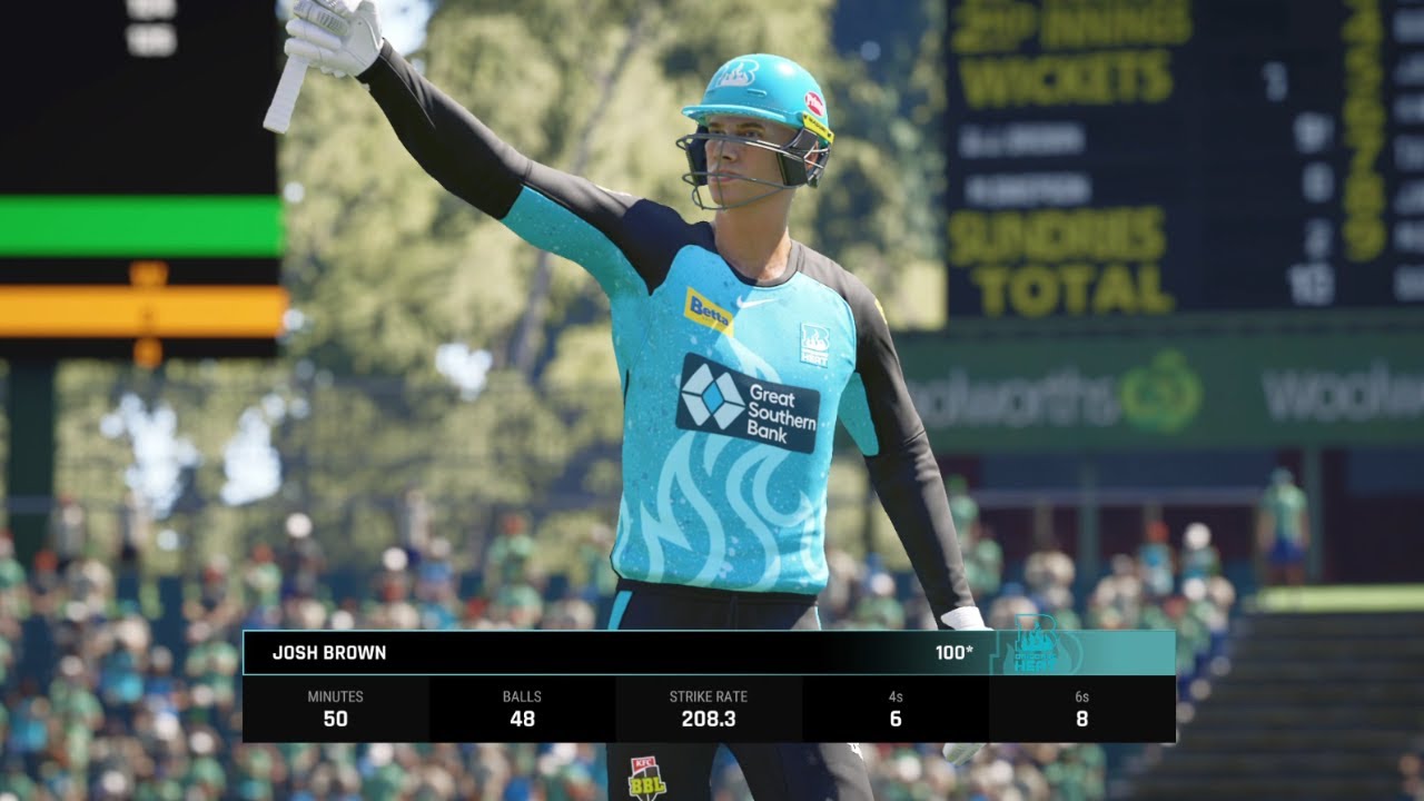Josh Brown 142 runs Vs Adelaide Strikers | Cricket 24 - YouTube