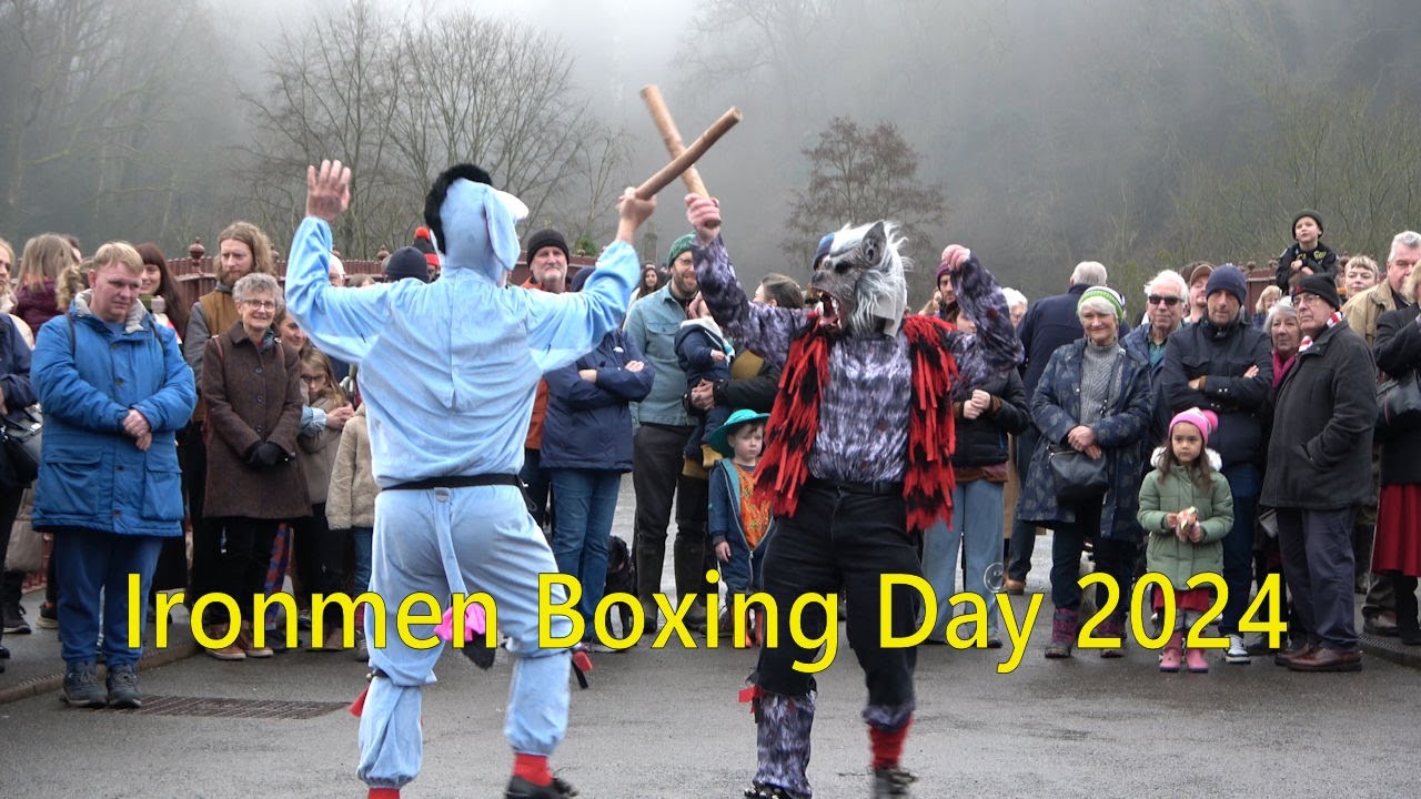 Ironmen dance "Woodhouse Bog" at Ironbridge on Boxing Day 2024 - YouTube