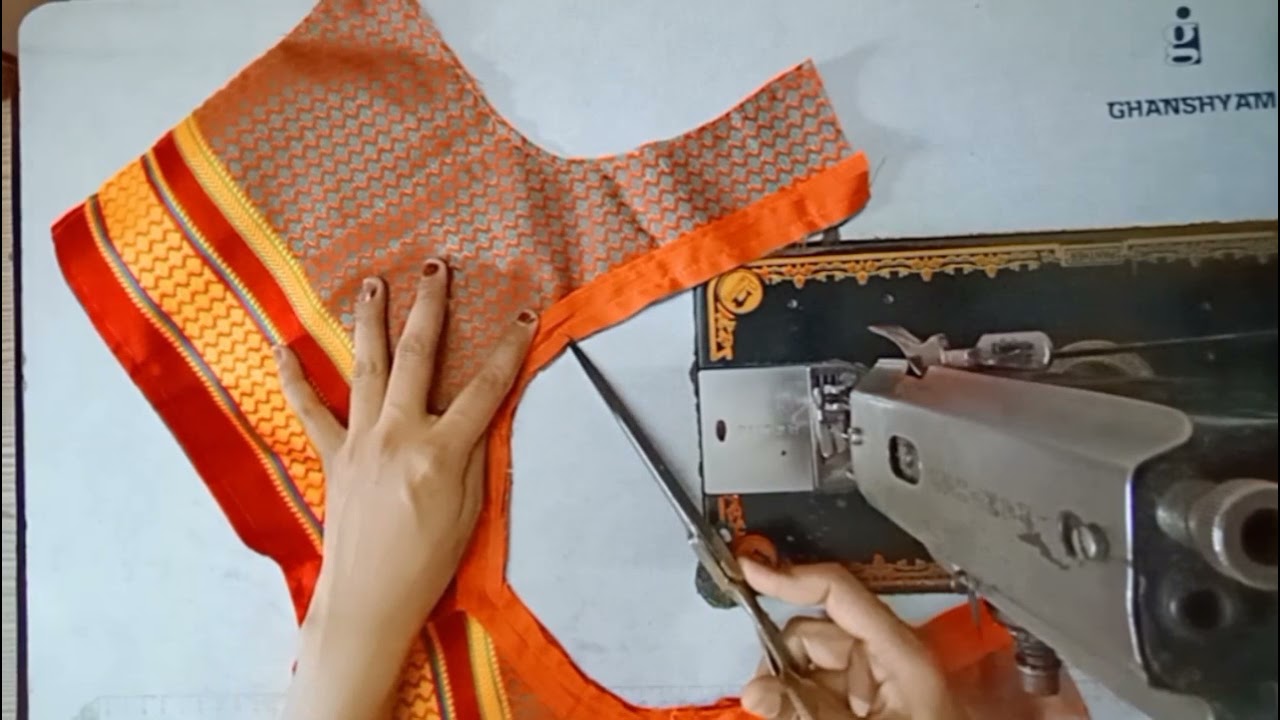 badam Gala blouse back neck design very simple and easy design - YouTube