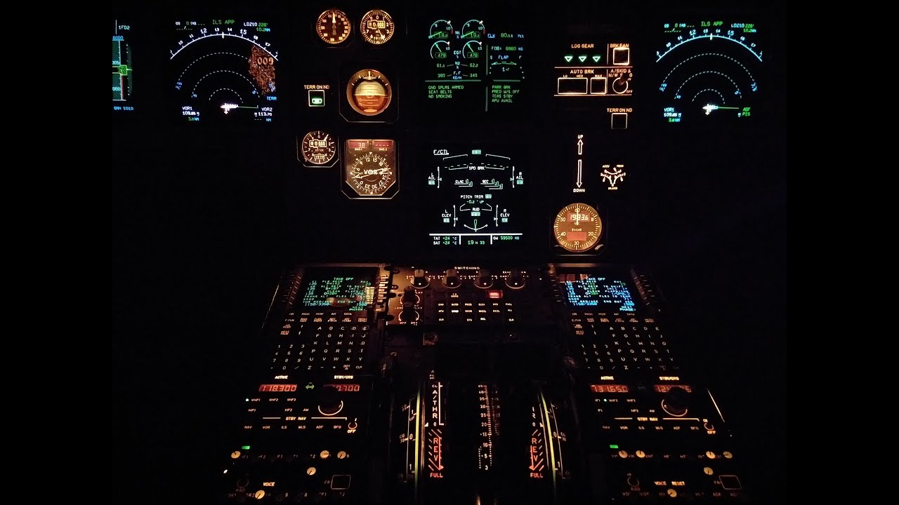 Dark cockpit - b737-400 cold dark start - YouTube
