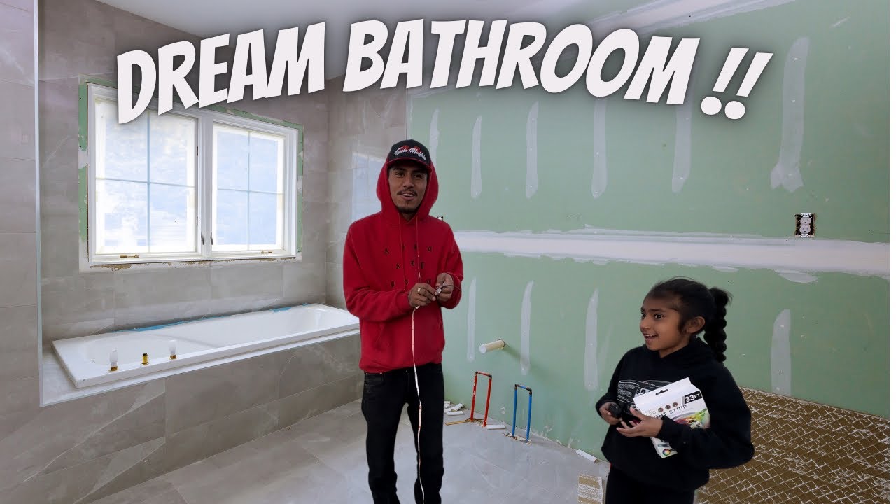 IM BUILDING OUR DREAM BATHROOM !! - YouTube