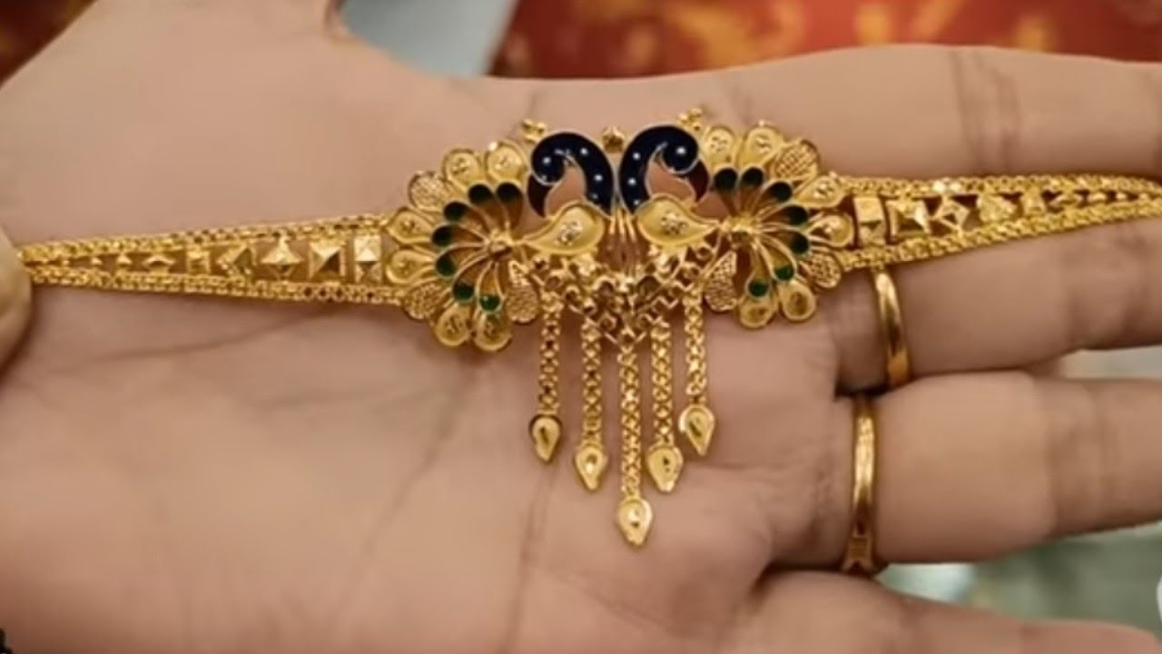 beautiful chokher design#chokher #chokernecklace#gold chokher#peacock ...