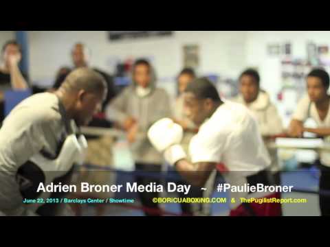 ADRIEN BRONER Workout... Fight With Paulie Malignaggi is 4 Days Away!