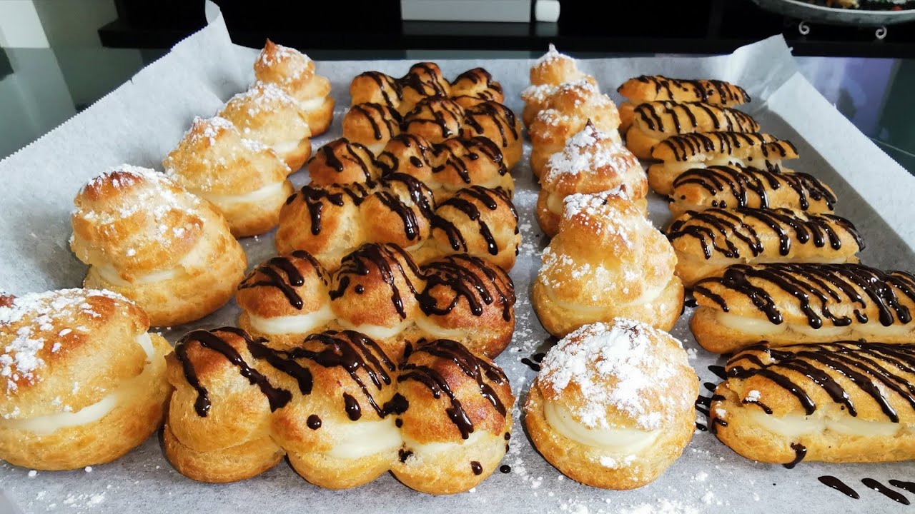 Profiteroles super faciles de hacer sin mantequilla, medir con una ...