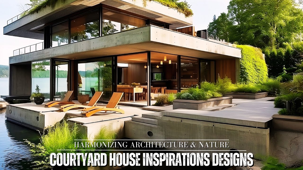 The Harmonizing Architecture and Nature | Courtyard house concept ...
