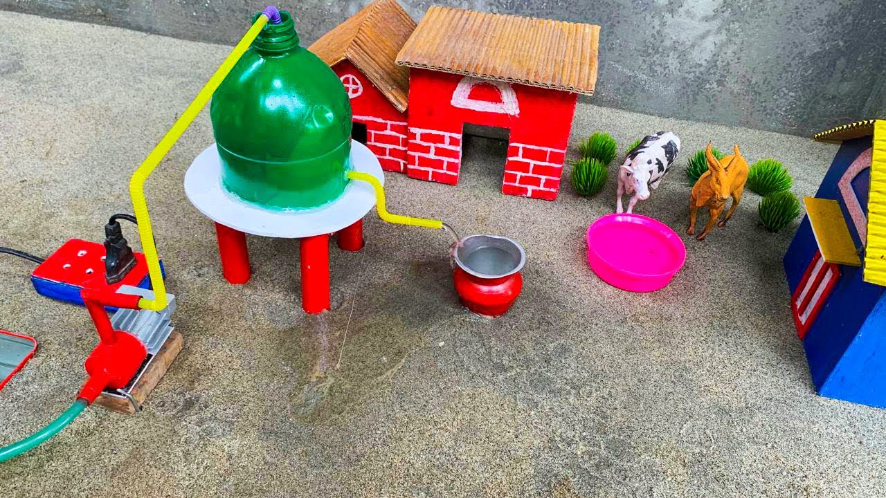 How to make mini water tank construction | Mini Motor water pump ...