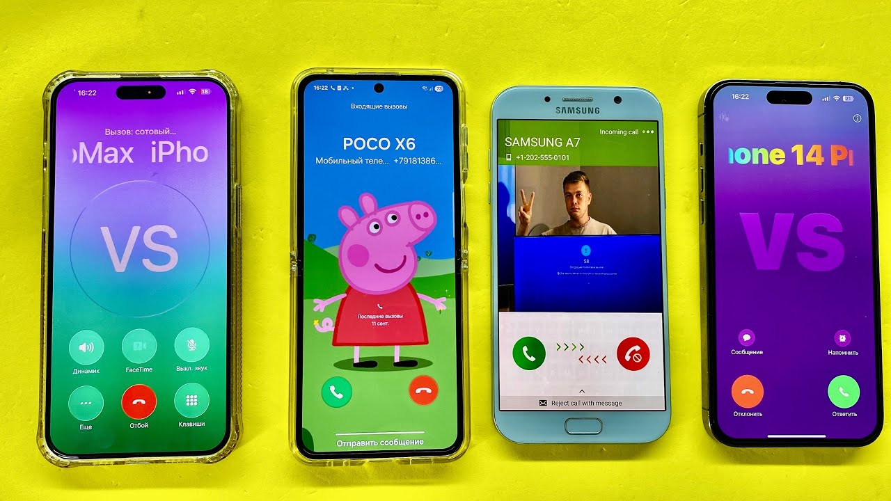 Incoming&Outgoing Call IPhone 14 Pro Max, Samsung Z Flip5,Samsung A7 ...