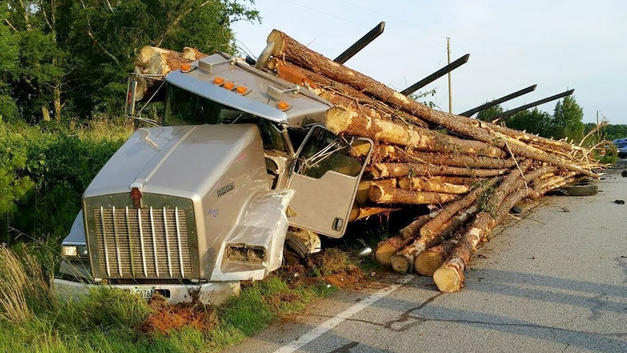 Amazing Dangerous Fastest Logging Wood Truck Operator Skill ...