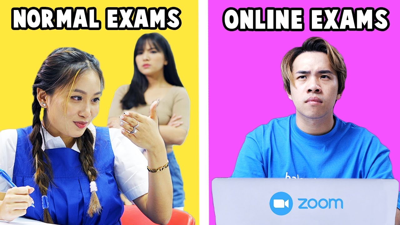 Students in Online Exams vs Normal Exams - YouTube