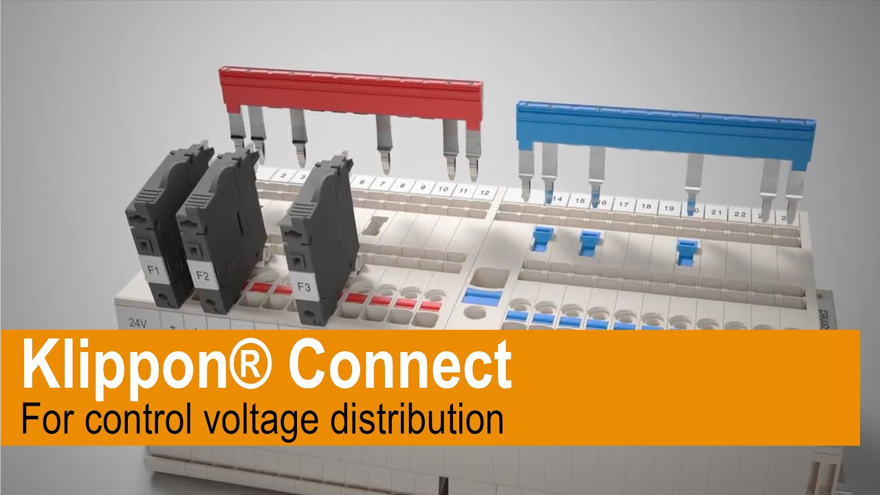 Klippon® Connect for control voltage distribution – Safe wiring for consumers in the panel - YouTube