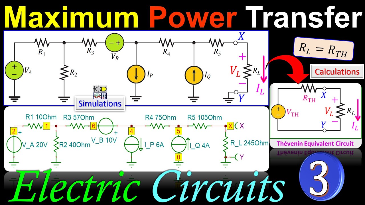DC Electric Circuits 🌟 Maximum Power Transfer using Source ...