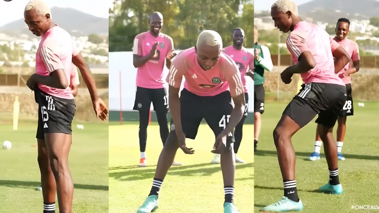 WATCH ORLANDO PIRATES STAR GILBERTO DANCING FOR TEAMMATES IN SPAIN😂 ...
