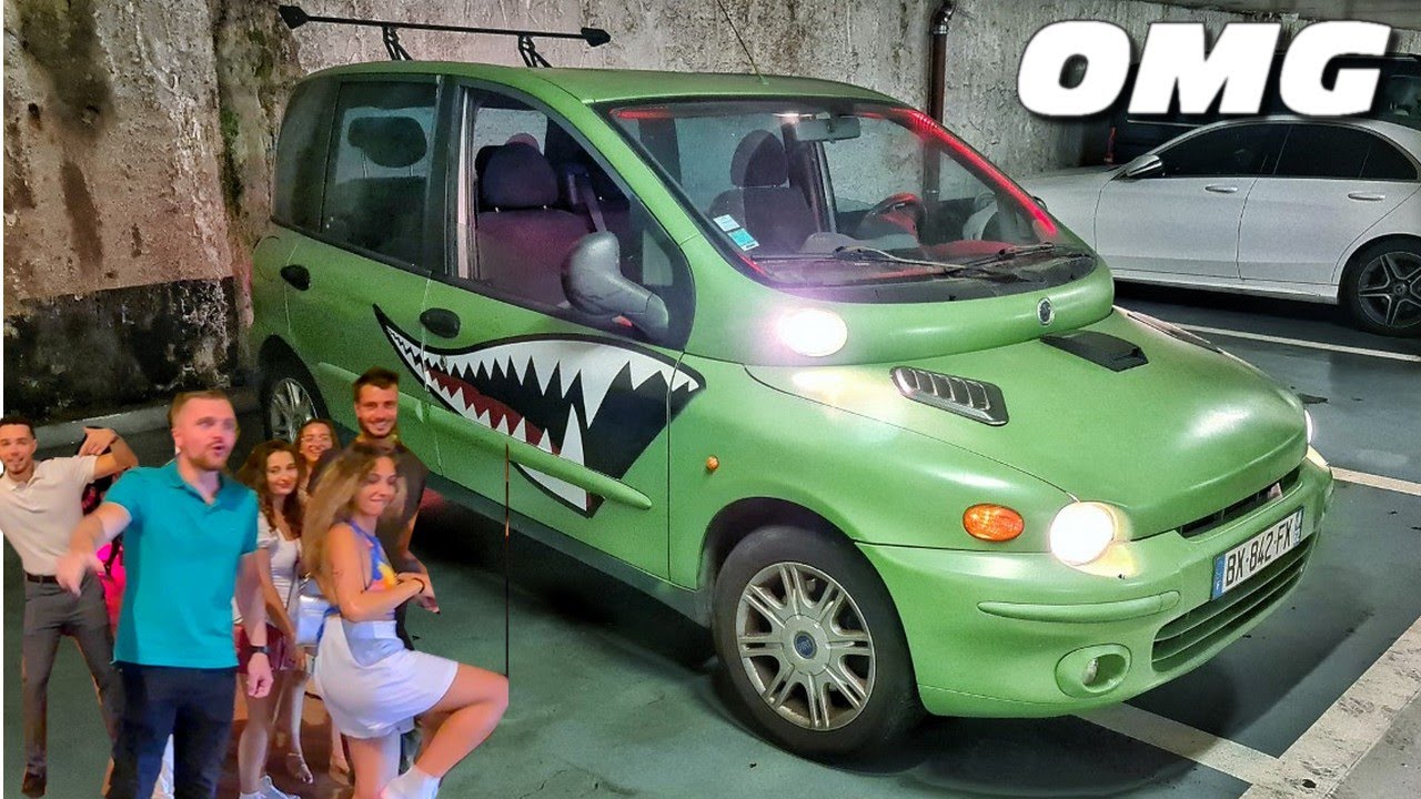VIDEO REACTION 🤣 ! On roule en FIAT MULTIPLA TUNING à Cannes (personne ...