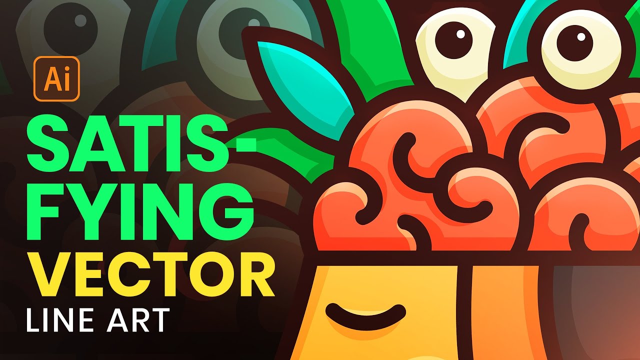 Satisfying Vector Line Art - YouTube