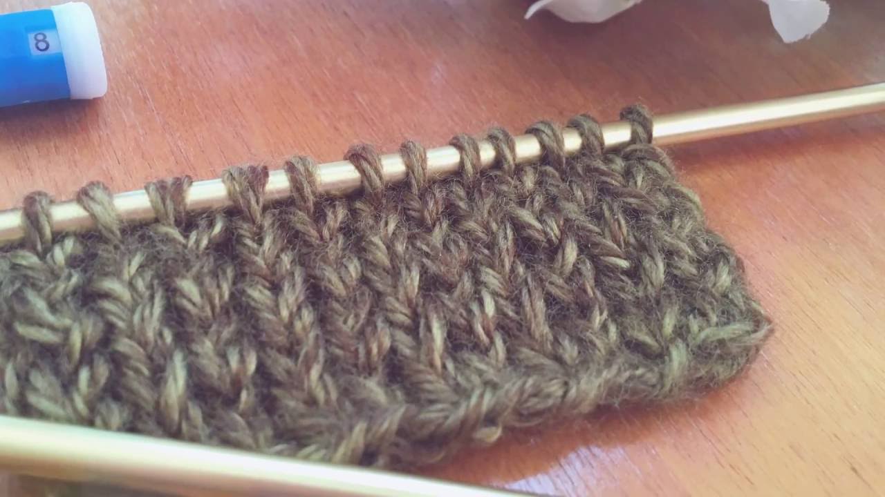 BRIOCHE stitch/ punto hondo - YouTube