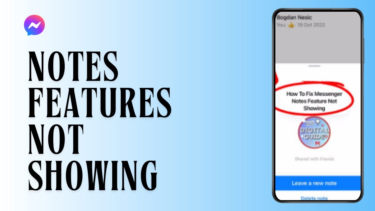 How to Fix Messenger Notes Features Not Showing - YouTube