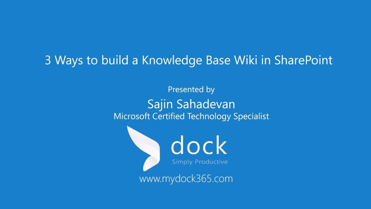 How to Build Knowledge Base Wiki in SharePoint in Different Ways? - YouTube
