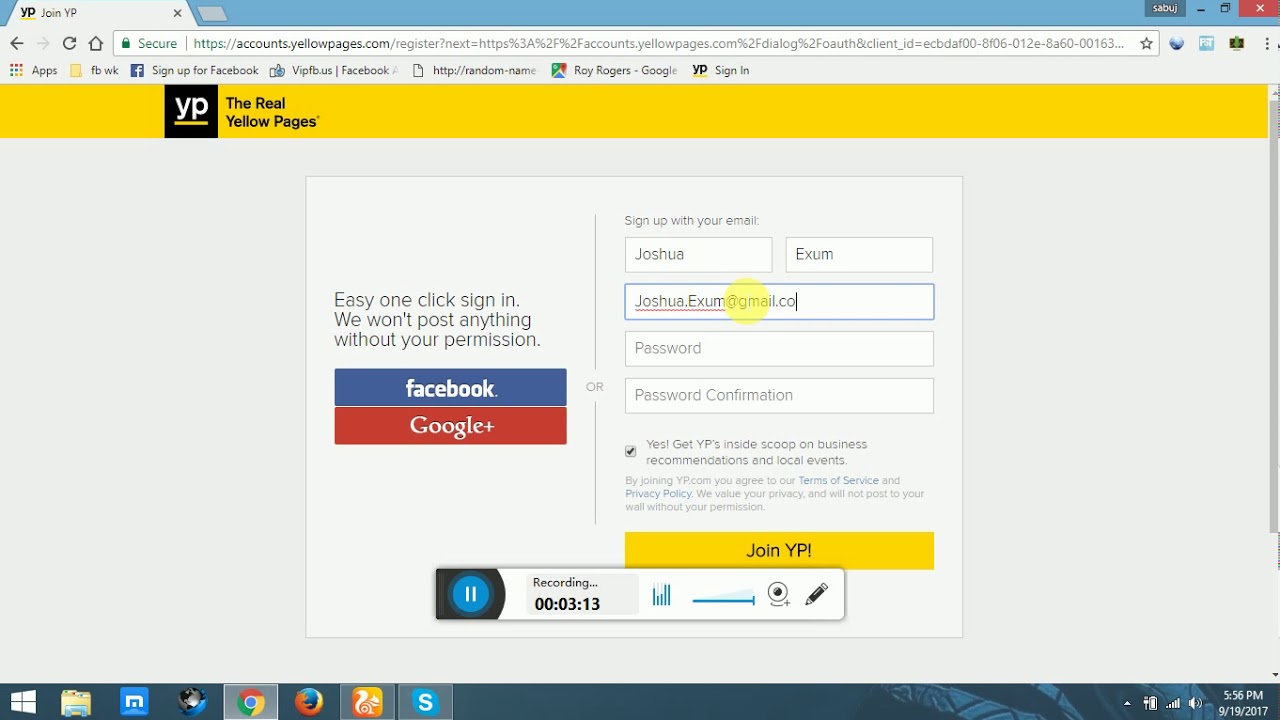 How to create yellow page account - YouTube