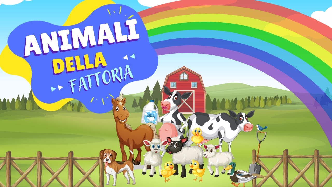 ANIMALI DELLA FATTORIA : IMPARIAMO I NOMI DEGLI ANIMALI | VERSI REALI ...