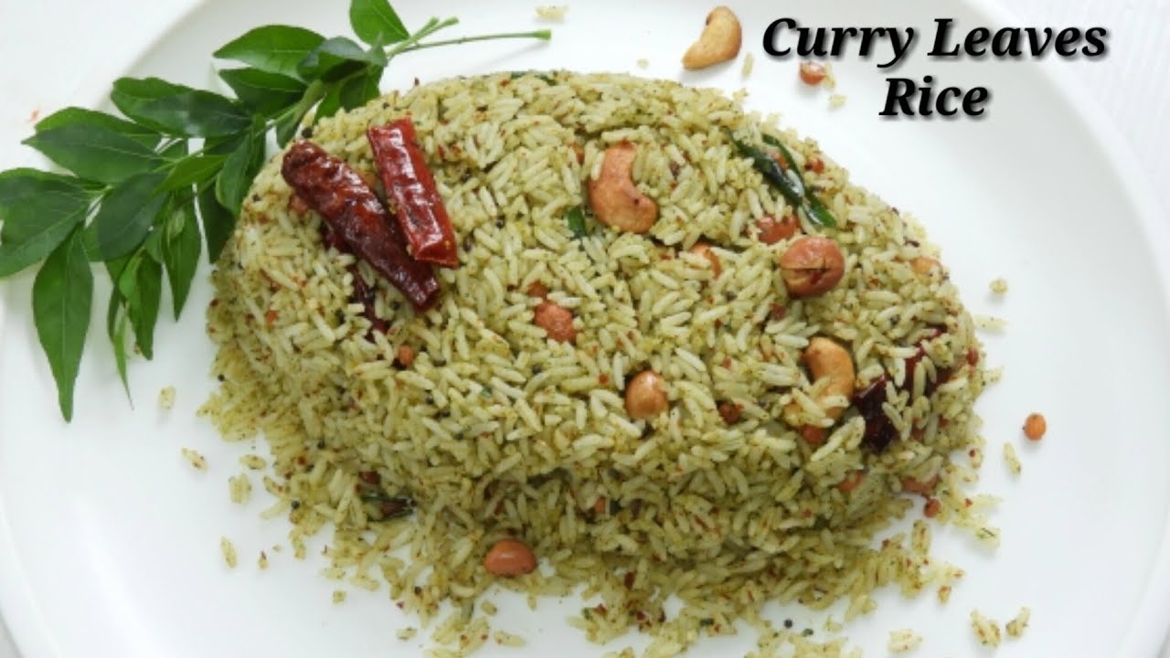 Curry Leaves Rice recipe in Kannada | ಕರಿಬೇವಿನ ಅನ್ನ | Easy karibevu ...