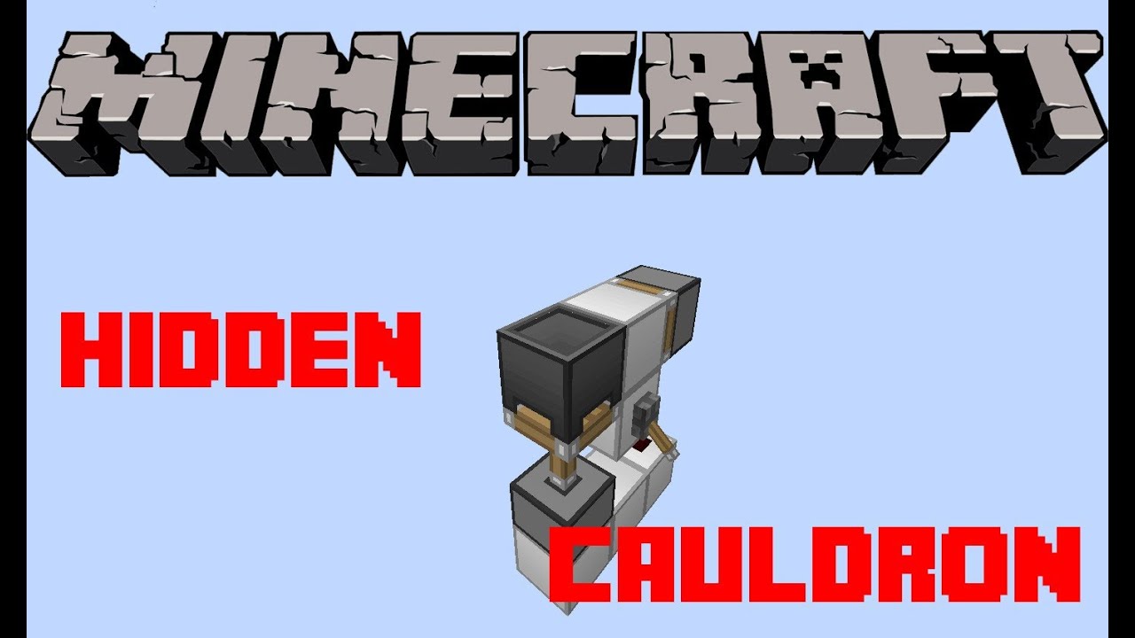 Minecraft Redstone : The hidden Cauldron (super compact) - YouTube