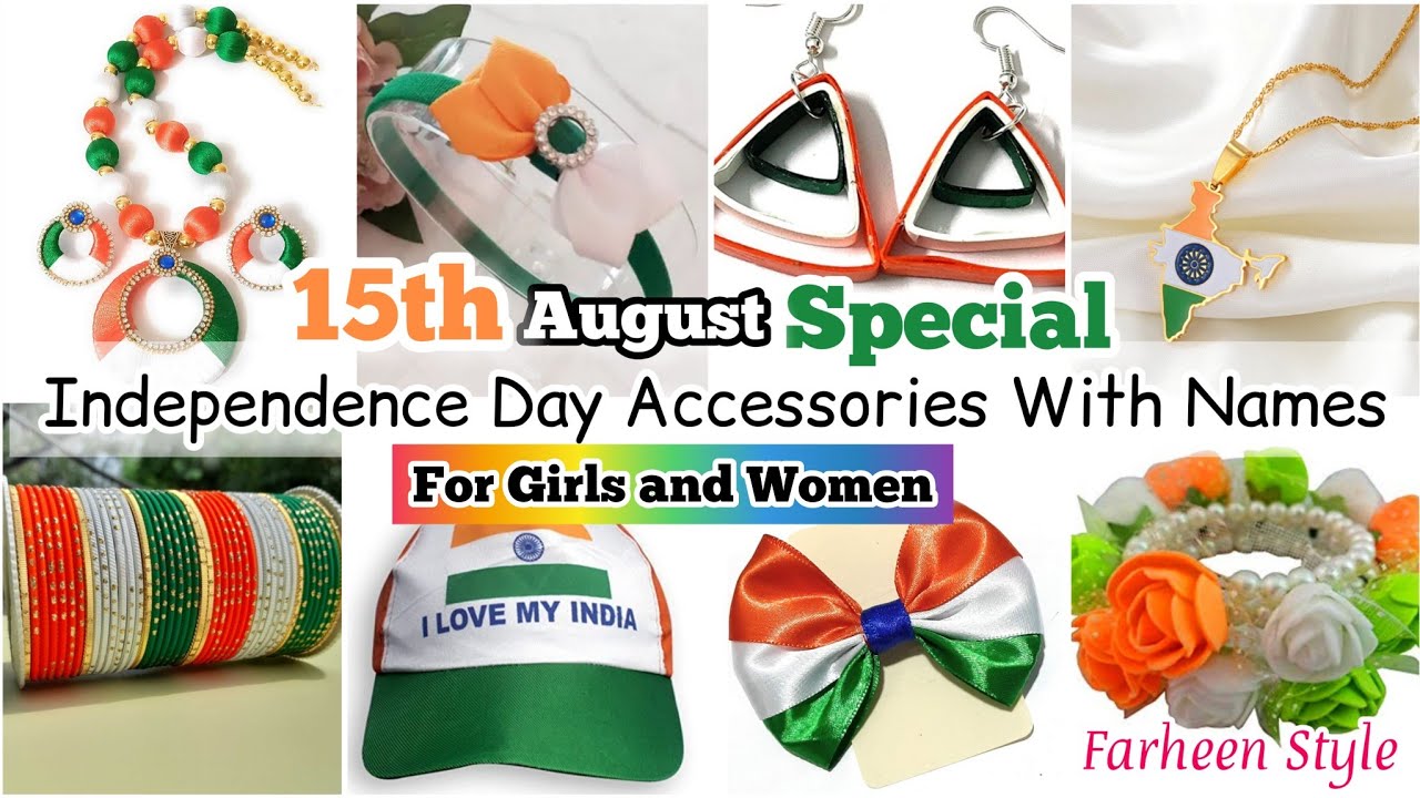 Independence day accessories with names/tricolour accessories/tiranga ...