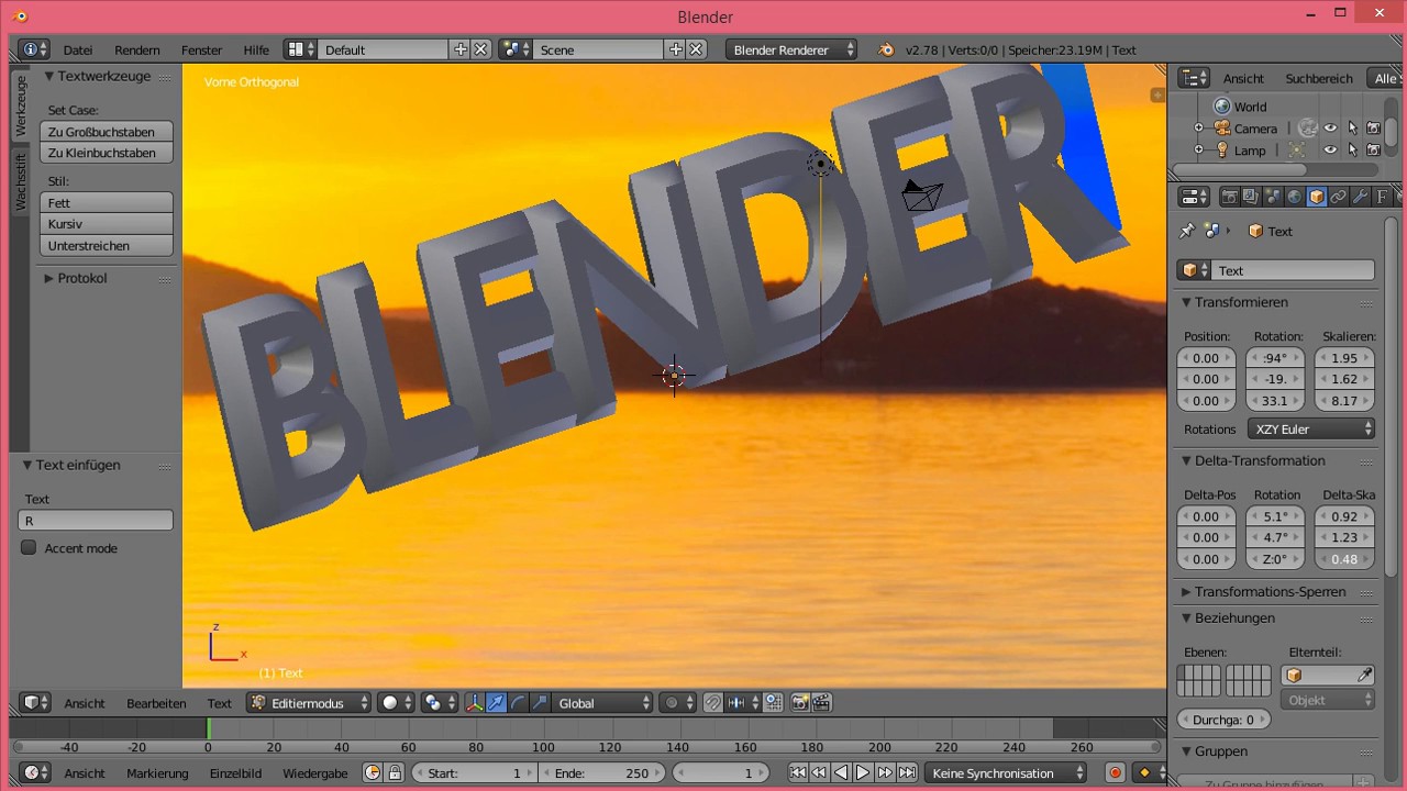 Blender Tutorial: 3d Text - YouTube