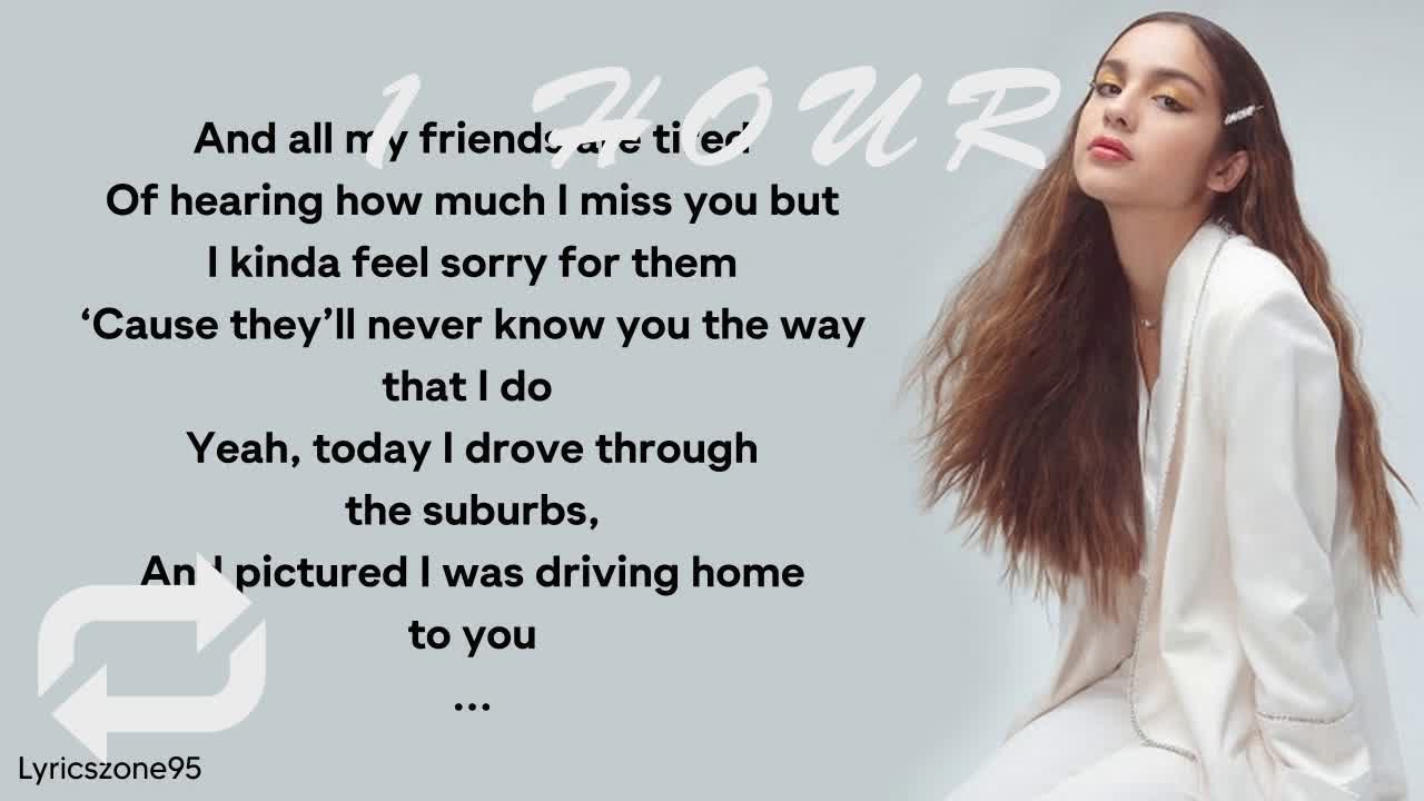 Olivia Rodrigo - drivers license (Lyrics) | 1 HOUR - YouTube