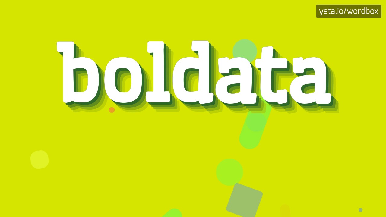 BOLDATA - HOW TO PRONOUNCE IT!? - YouTube
