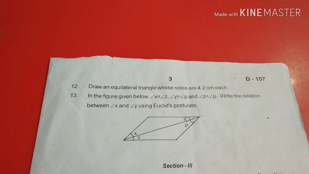 9th class Maths paper 2 question paper with part B || SA1 2019 || - YouTube