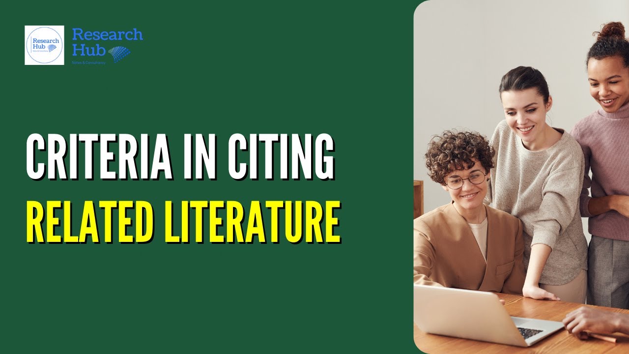 Criteria in Citing Related Literature - YouTube