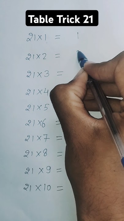 Table Trick 21 🔥🔥 #shorts #maths - YouTube