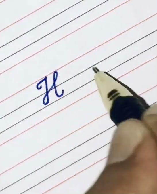 Ho to write H in cursive writing |#shorts #shortsfeed #ytshortsviral ...
