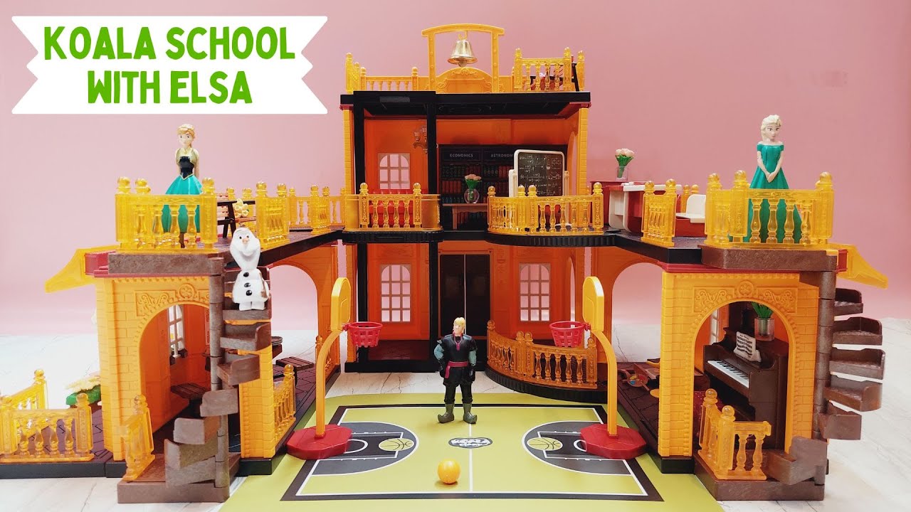 Frozen - Unbox and Build Koala School with Elsa - YouTube