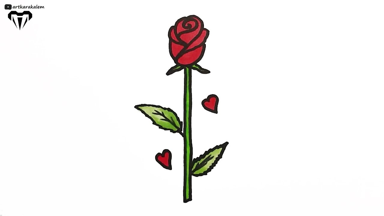 GÜL Çizimi | Sevimli, Güzel, Tatlı, Resim, Adım Adım | Kolay Çizimler ...