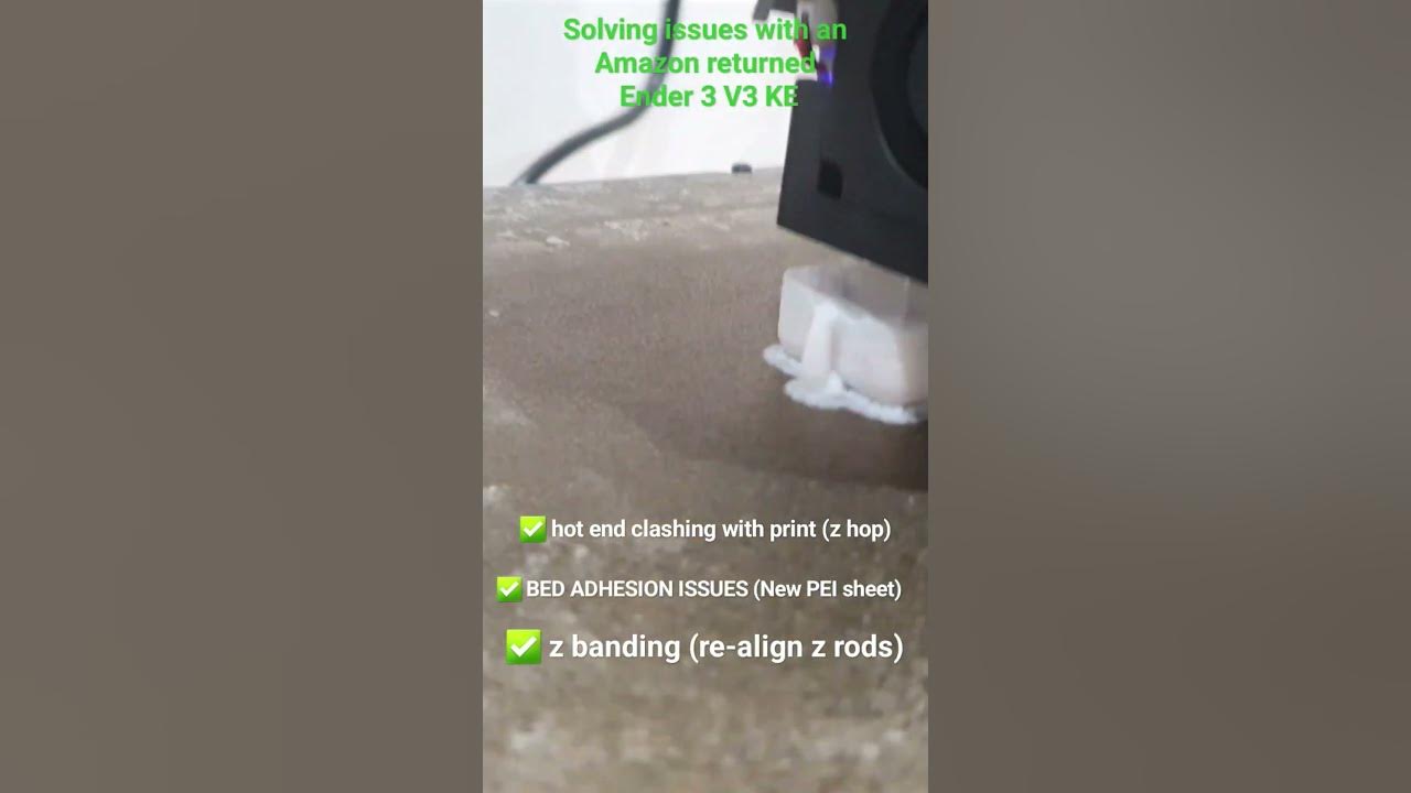 solving recurring (blob of death) issues with the ender 3 v3 ke. #3dprinting #3dprint #3dprinter ...