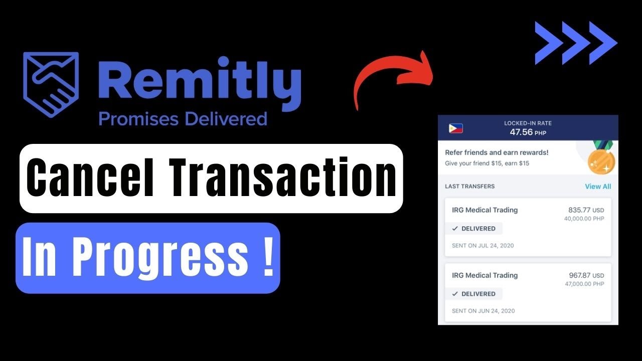 How To Cancel Remitly Transaction In Progress ! - YouTube